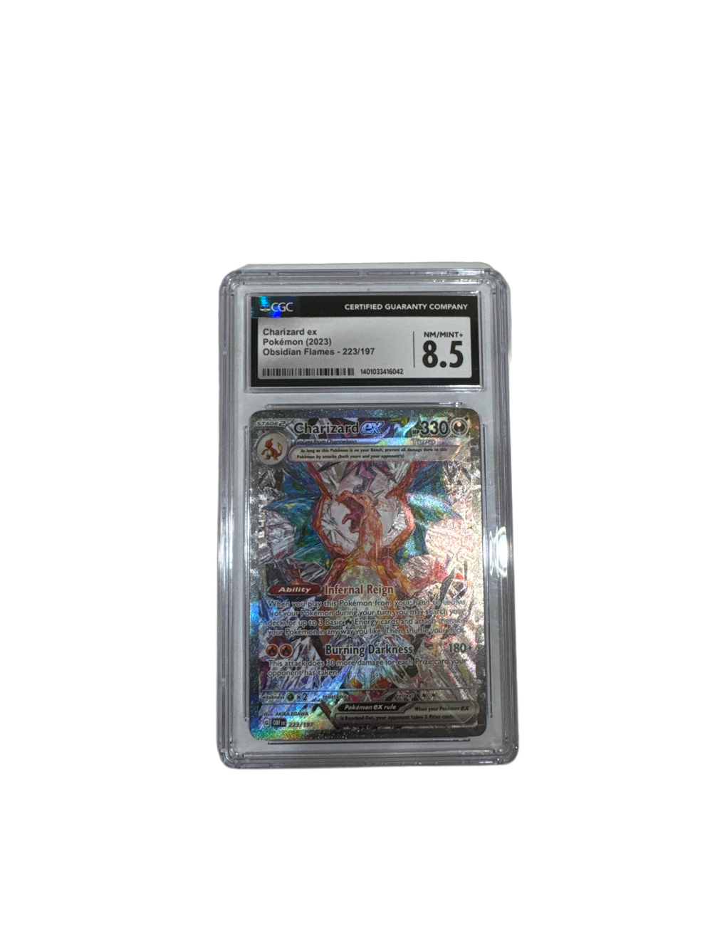 Charizard ex 223/197 Special Illust. Rare Obsidian Flames Pokémon SLAB ...